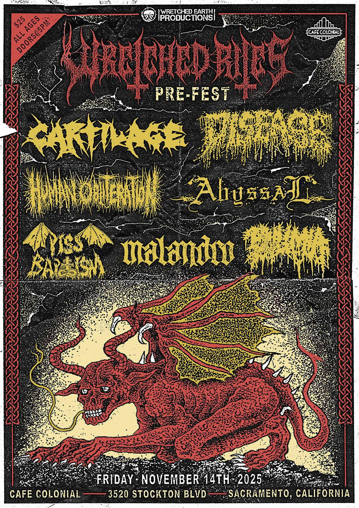 Wretched Rites Pre Show – Cafe Colonial